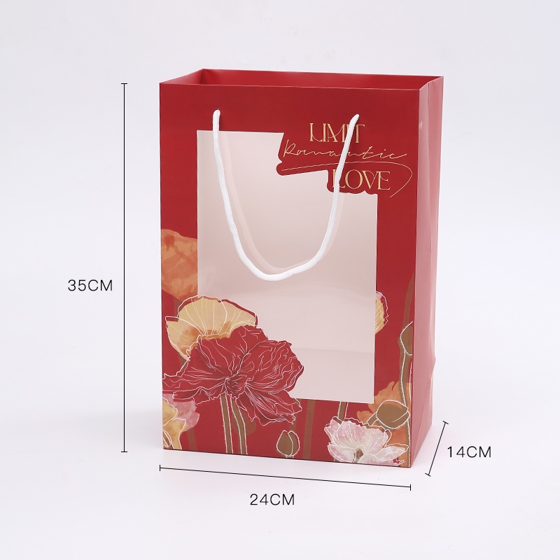 Jual FLOWERY PAPER BAG TRANSPARAN BAG FLOWER BAG BENING TAS BUNGA ...