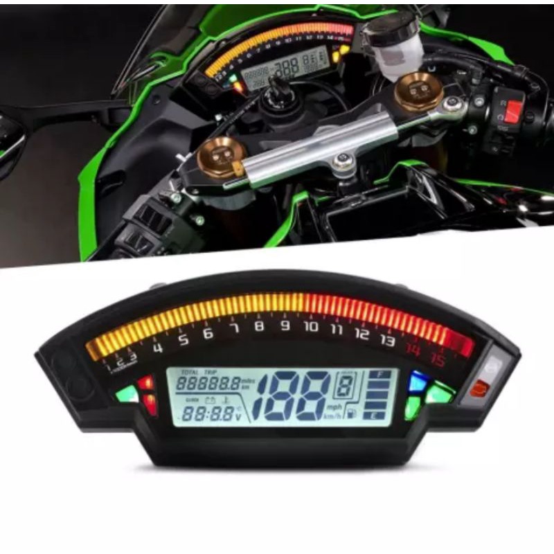 Jual SPEEDOMETER DIGITAL NINJA MODEL ZX10 | Shopee Indonesia