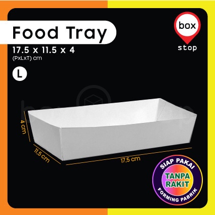 Jual Food Tray - Paper Tray - PUTIH POLOS (50 pcs) | Shopee Indonesia