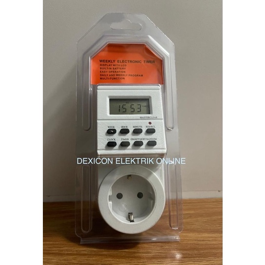 Jual stop kontak timer digital otomatis/stop kontak timer digital ...