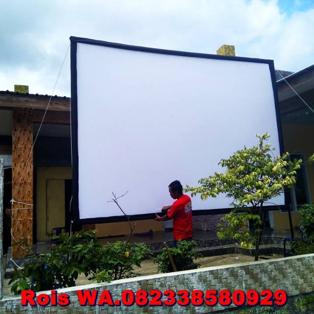 Jual Screen layar proyektor ukuran 3x5,3 meter | Shopee Indonesia