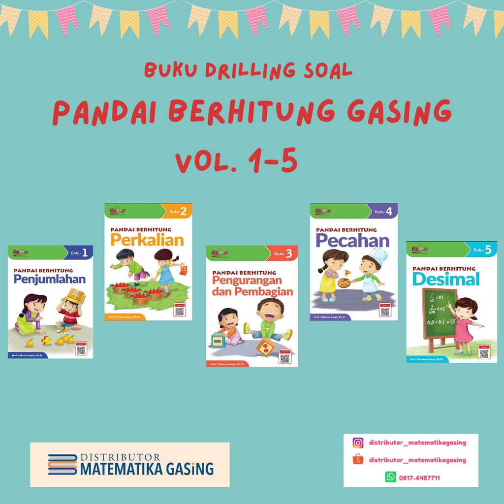 Jual Buku Pandai Berhitung Gasing Vol. 1-5 Karangan Prof. Yohanes Surya ...