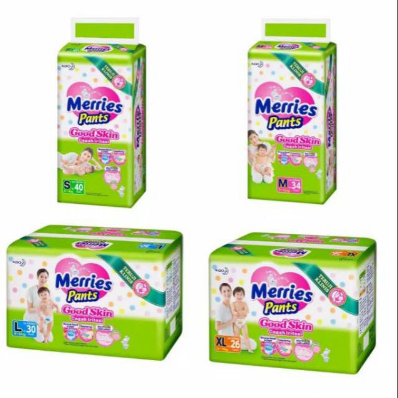 Jual MERRIES S M L XL DIAPERS PANTS | Shopee Indonesia