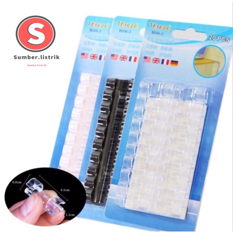 Jual KLIP KABEL LED STRIP SELANG DAN NEON FLEX / KLIP KABEL ORGANIZER ...