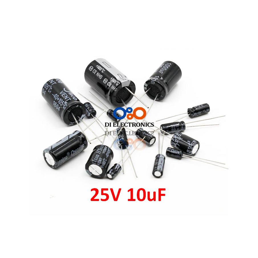 Jual ELCO 25V 10uF KAPASITOR TABUNG ELKO ALUMINIUM ELECTROLYTIC ...