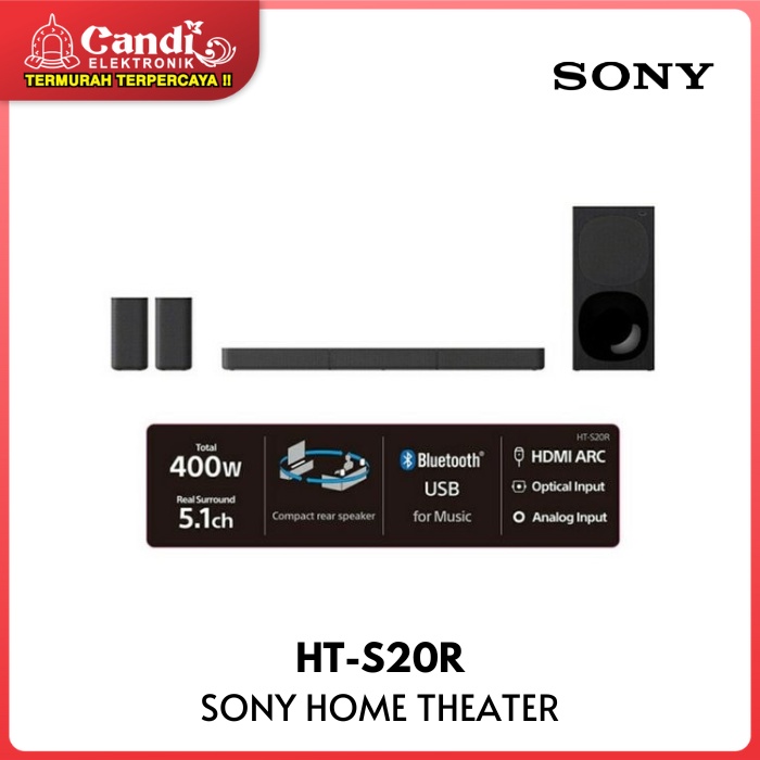 Jual SONY Home Teather Sistem Soundbar Home Cinema 5.1ch HT-S20R ...