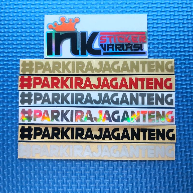 Jual STICKER PARKIR AJA GANTENG PARKIRAJAGANTENG STIKER CUTTING ...