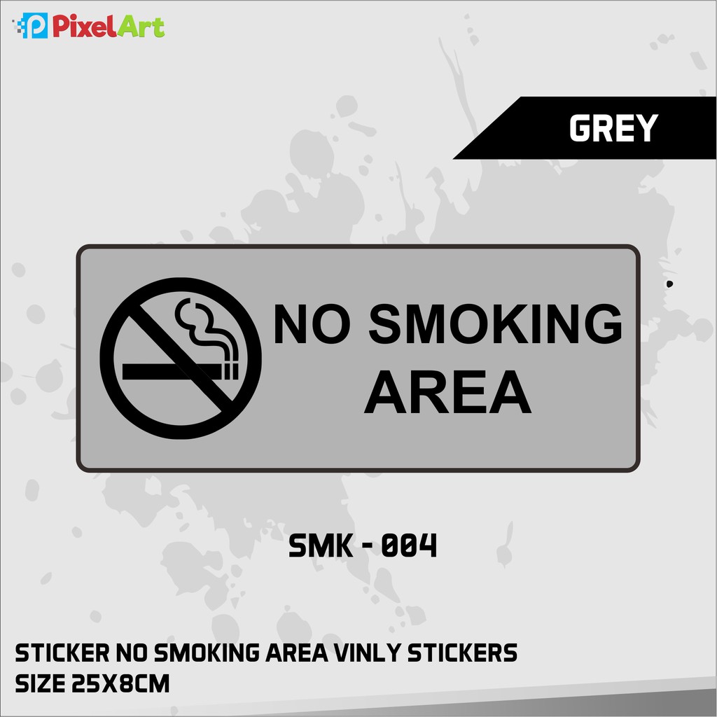 Jual STICKER NO SMOKING AREA STIKER DILARANG MEROKOK BISA CUSTOM WARNA ...