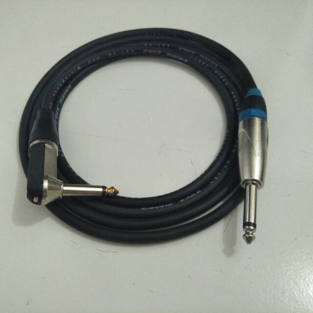 Jual Kabel gitar 2meter jack akay mono L hitam to jack akay mono lurus ...