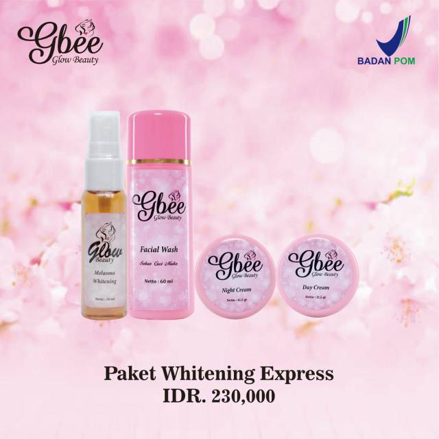 Jual Gbee glow beauty paket whitening express | Shopee Indonesia