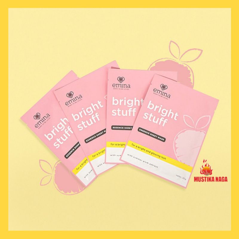 Jual Emina Bright Stuff Essence Sheet Mask 23g | Shopee Indonesia