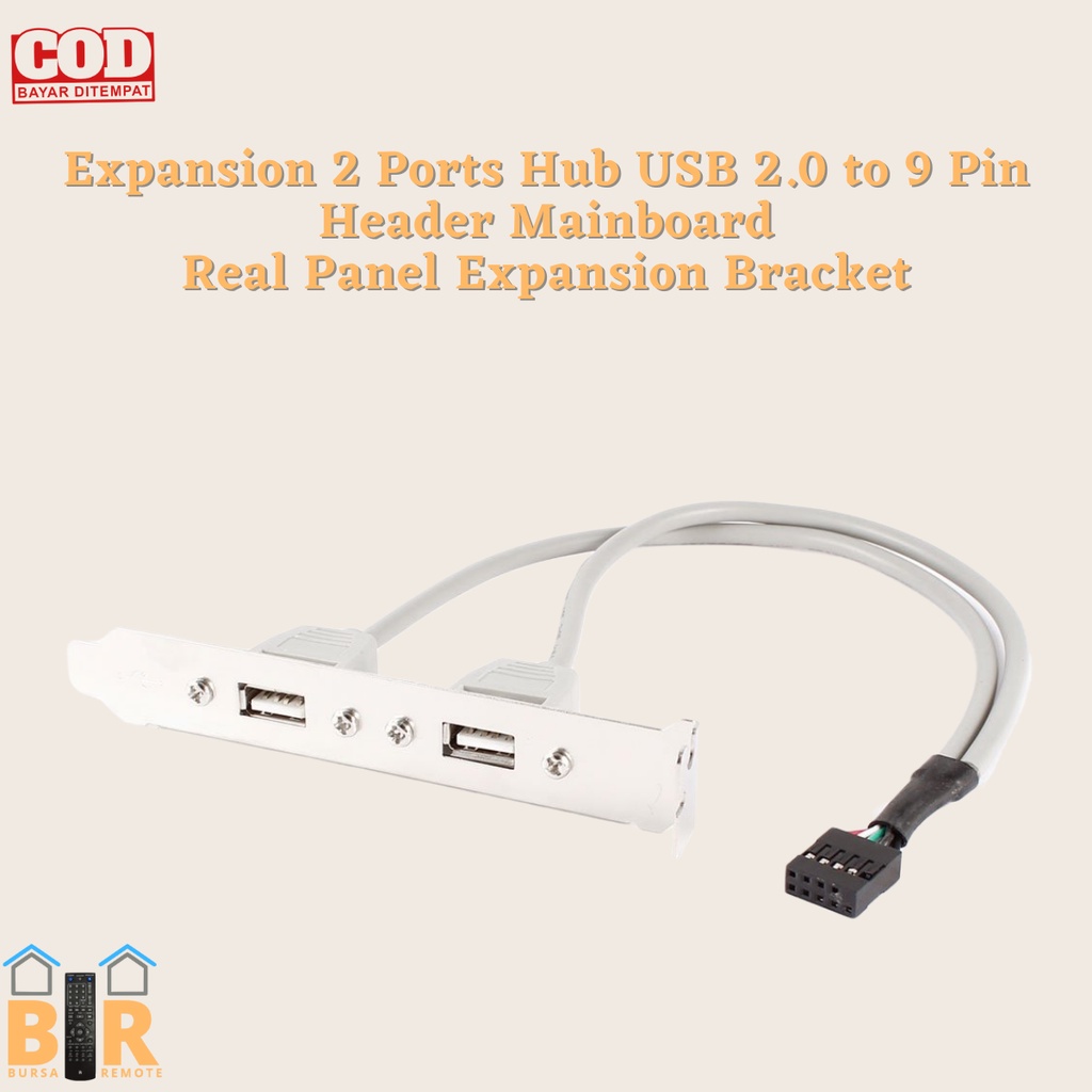 Jual Expansion 2 Ports Hub Usb 20 To 9 Pin Header Mainboard Real Panel