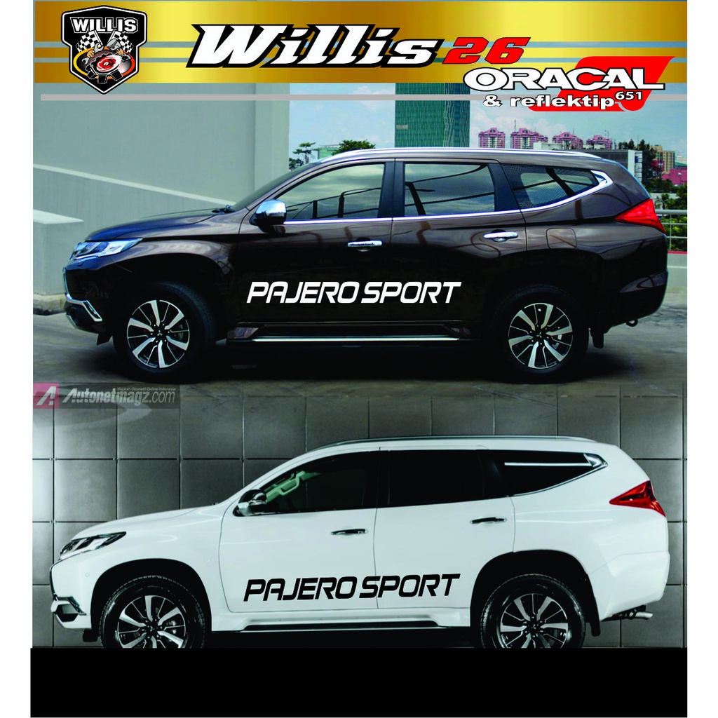 Jual stiker sticker pajero sport list stripe mobil mitsubishi pajero ...