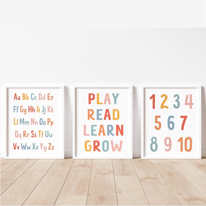 Jual Hiasan Dinding Huruf Angka Alfabet Edukasi Anak Play Read Learn ...