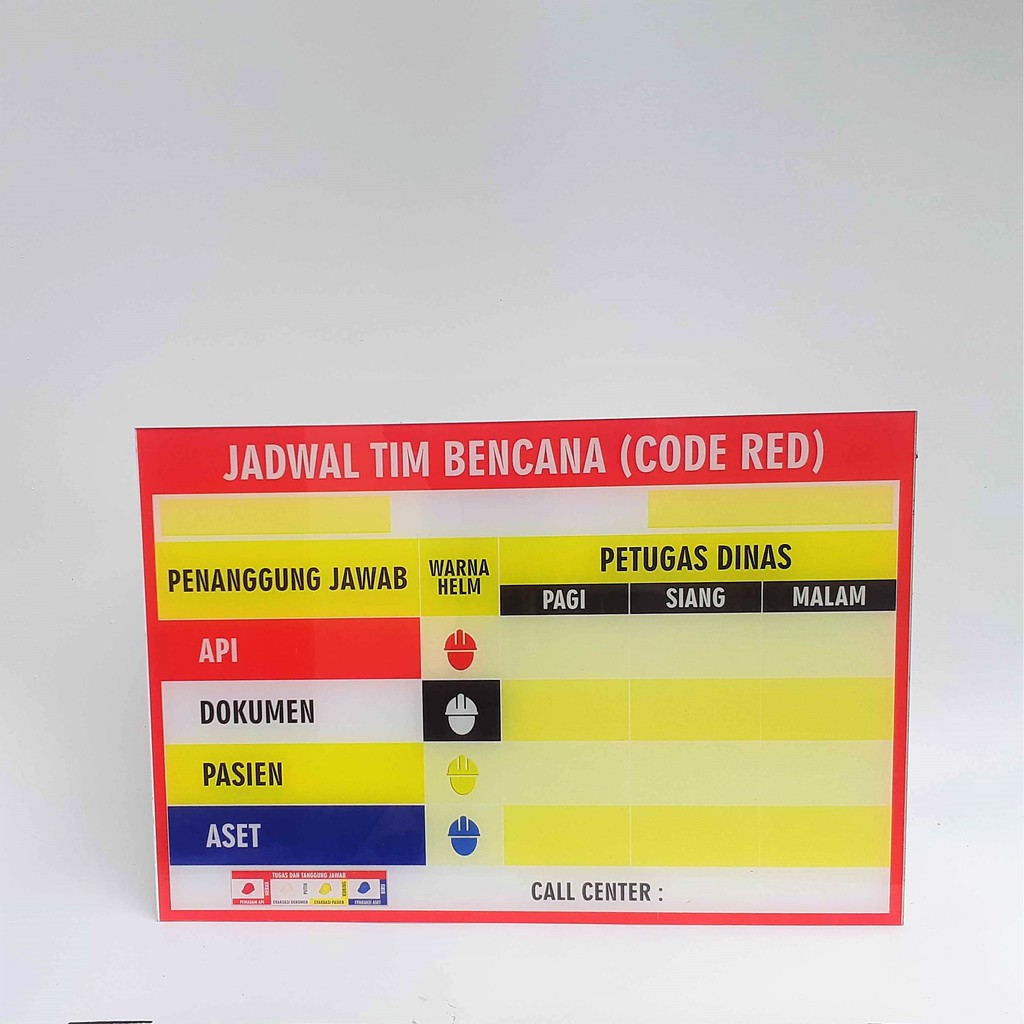 Jual Papan Code Red 31.5 cm x 46.5 cm, Akrilik Code Red, Akrilik K3 ...