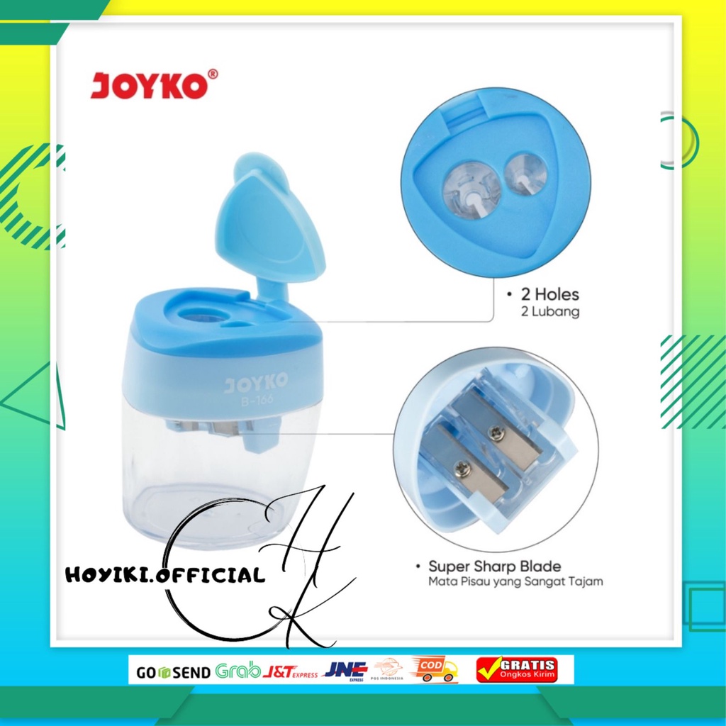 Jual JOYKO Rautan Serutan Sharpener Joyko B-166 2in1 Peraut 2 Lubang ...