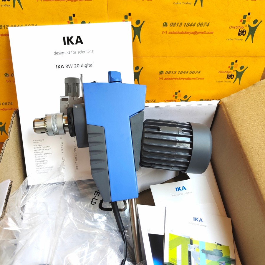 Jual IKA RW 20 Digital Overhead stirrer mixer Homogenizer 2000 rpm ...