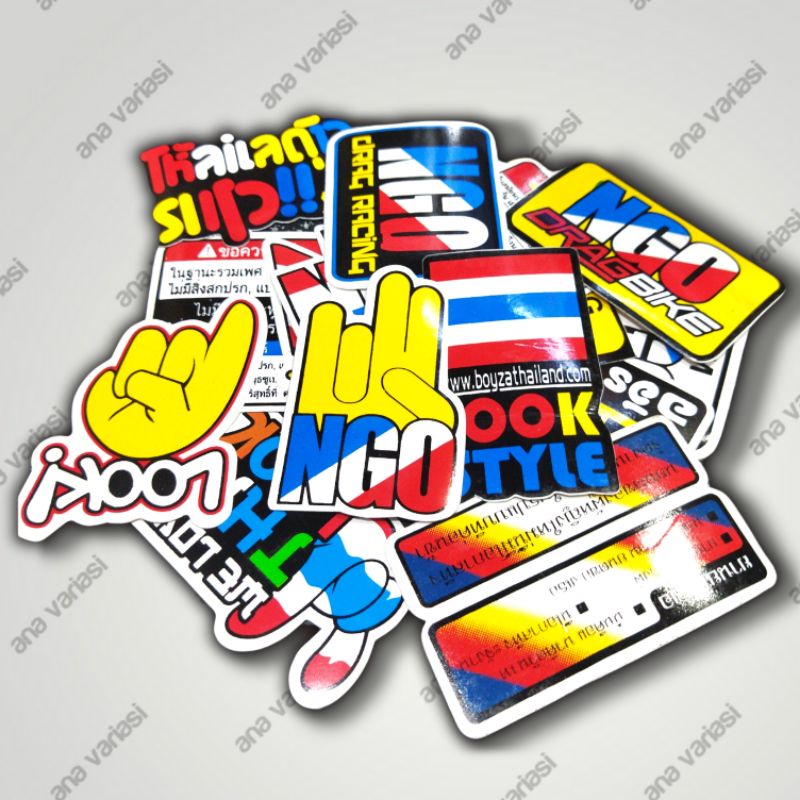 Jual stiker motor Thailand stiker motor thailok stiker thailok isi 10 ...