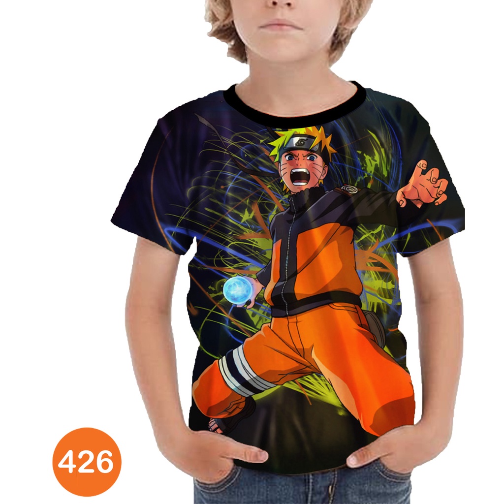 Jual Baju Naruto Uzumaki Baju Anak 3D Kartun Anime #COWO-426 | Shopee ...