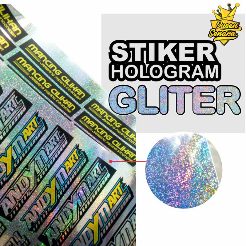 Jual Stiker Hologram Glitter A3+ Waterproof Custom | Shopee Indonesia