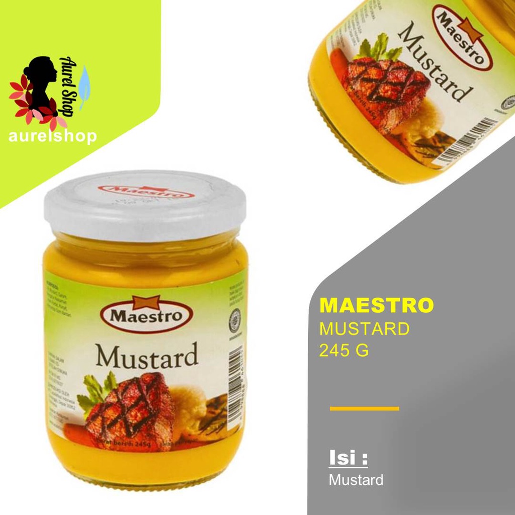 Jual MAESTRO Mustard kemasan botol 245 g | Shopee Indonesia