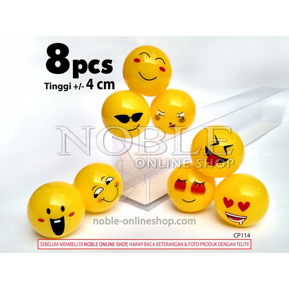 Jual TERBARU 2019. Emoticon Smile Emoji Ball Figure Karakter 8 Cute ...