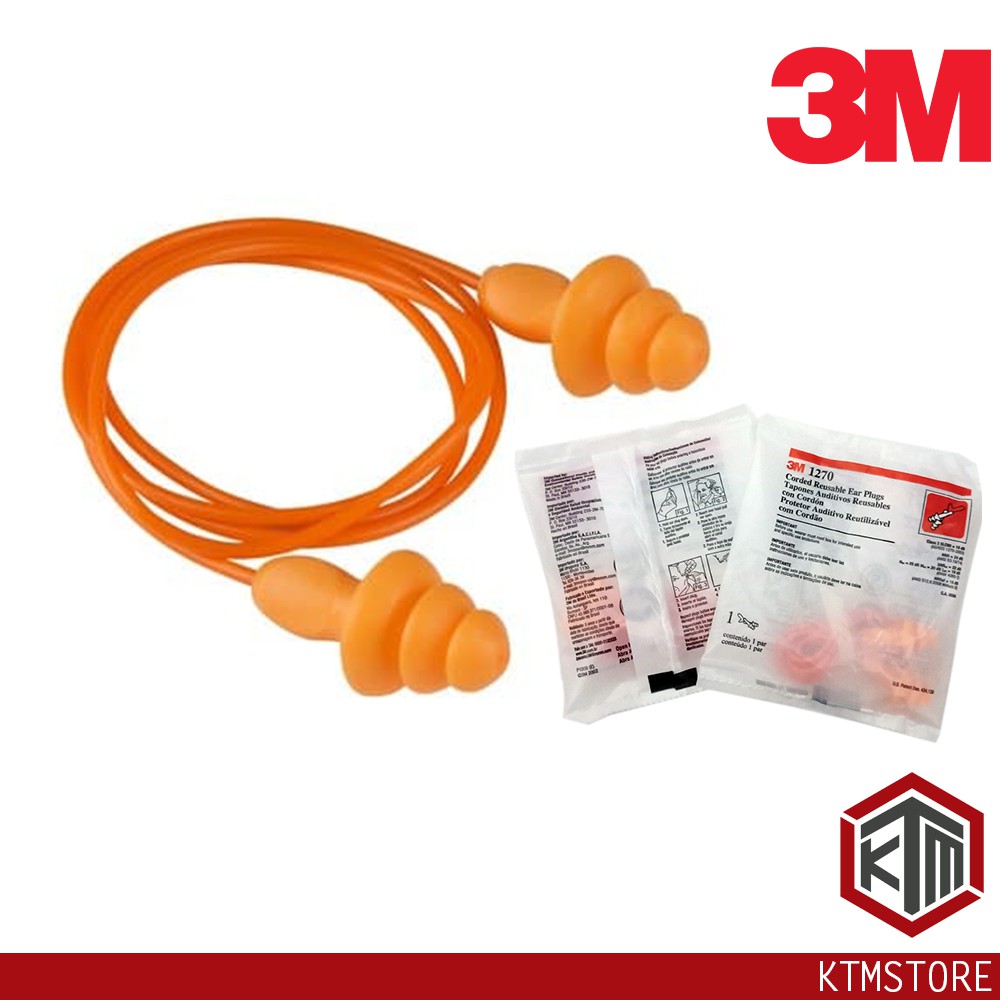 Jual 3M Reusable Ear Plugs Corded 1270 - Pelindung Telinga | Shopee ...