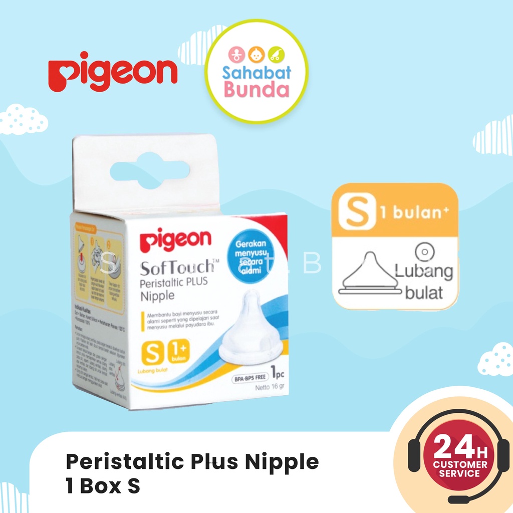 Jual PIGEON Dot Empeng Botol Wide Neck Nipple Peristaltic Plus | Shopee Indonesia