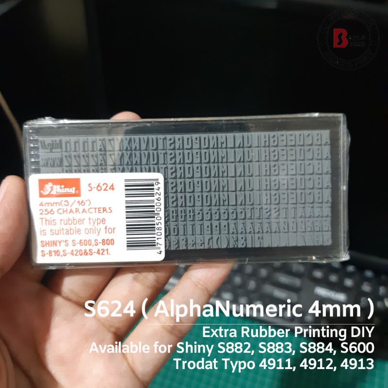 Jual Shiny Extra Rubber 4mm 4 mm S624 S-624 S 624 ( Spare Part Printing Kit ) | Shopee Indonesia