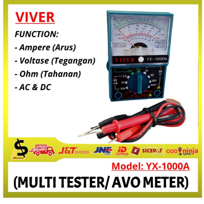Jual MultiTester Viper 1000A (Ohm, Volt, Ampere, DC) | Shopee Indonesia