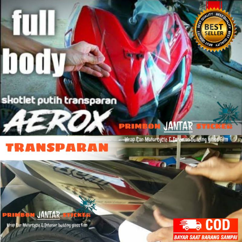 Jual Sticker skotlet transparan tembus bening untuk motor mobil ...