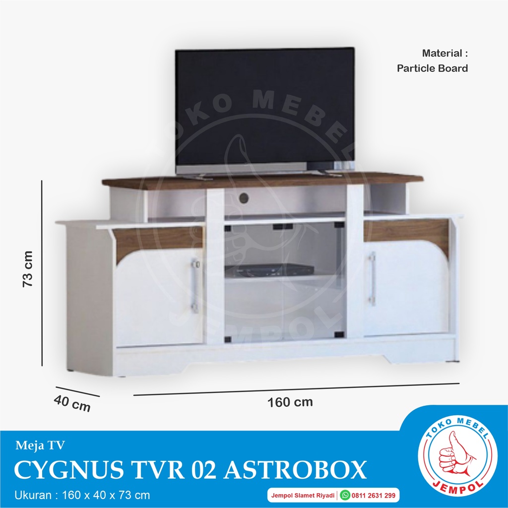 Jual CYGNUS TVR 2 RACK ASTROBOX / Meja TV /Rak TV / Lemari TV Laci ...
