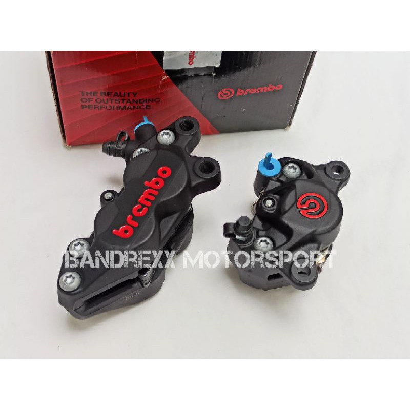 Jual Paket Kaliper Brembo 4 Piston + 2 Piston Black Series Original | Shopee Indonesia