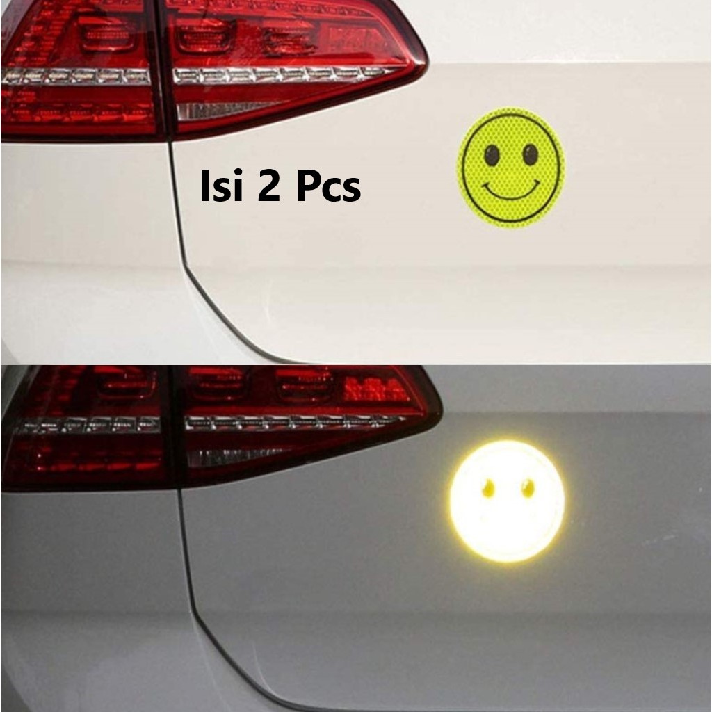 Jual 3D Sticker Reflector (2 Pcs) Emoticon | Stiker Reflektor Lucu Unik ...