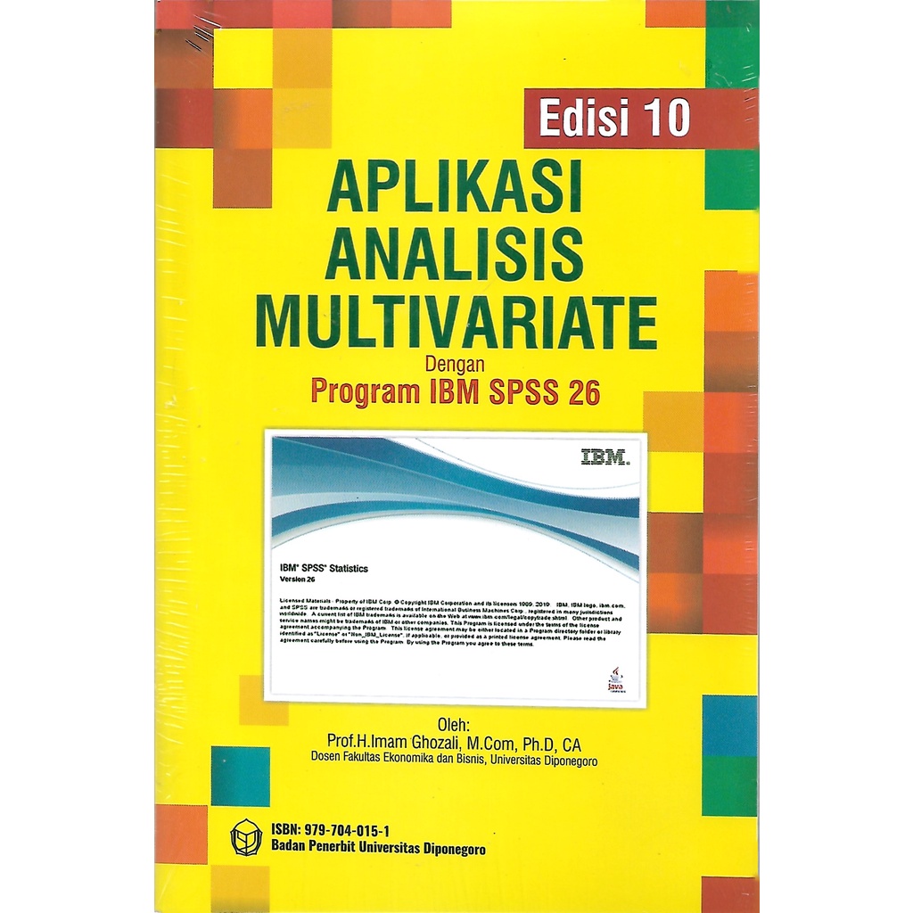 Jual APLIKASI ANALISIS MULTIVARIATE DENGAN PROGRAM IBM SPSS 26 EDISI 10 +CD -Uranus Ngagel ...