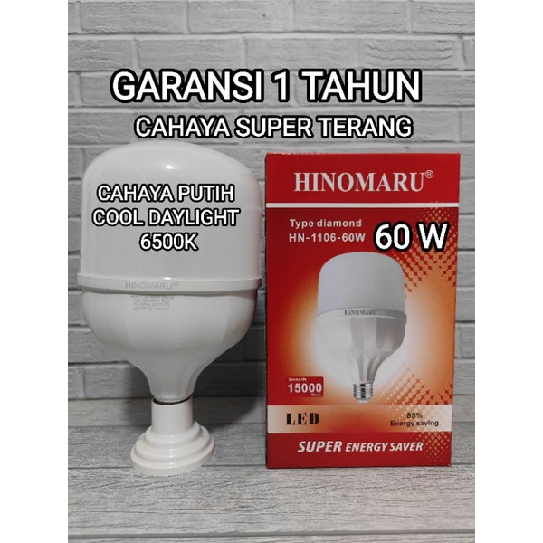 Jual Hinomaru lampu led 60 watt type DIAMOND HN1105 60W tabung capsule cahaya putih 6500k ...