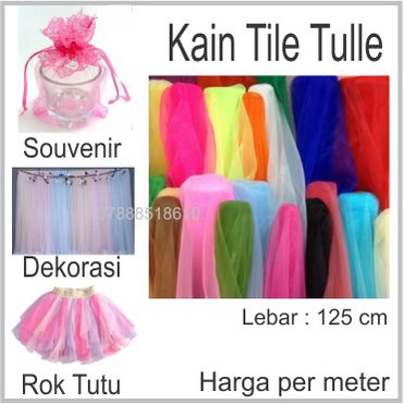 Jual Kain Tile Tille Tule Tulle per meter | Shopee Indonesia