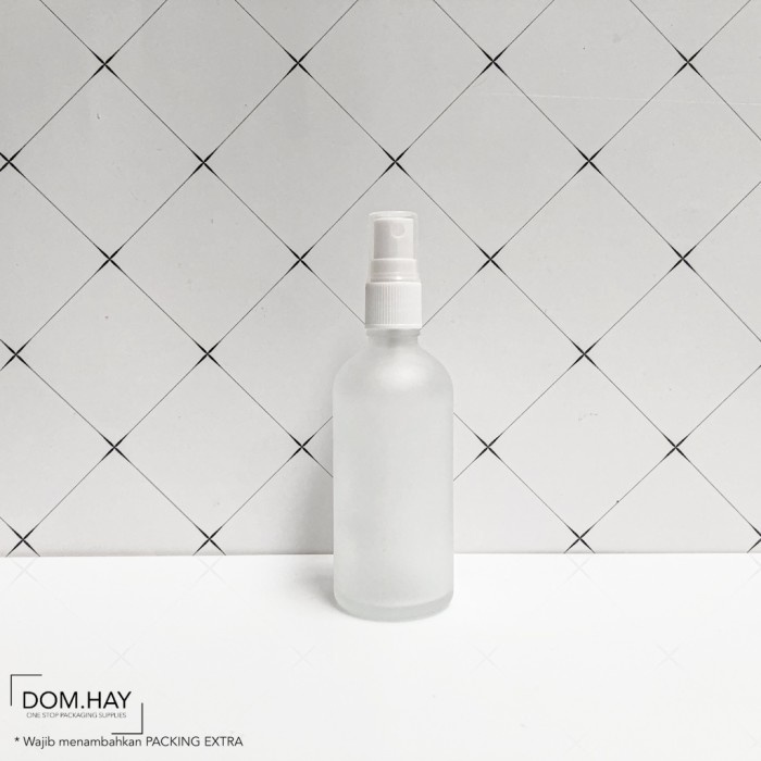 Jual Botol Spray Kaca Frosted Doff Putih Tutup Putih Face Mist Semprot ...