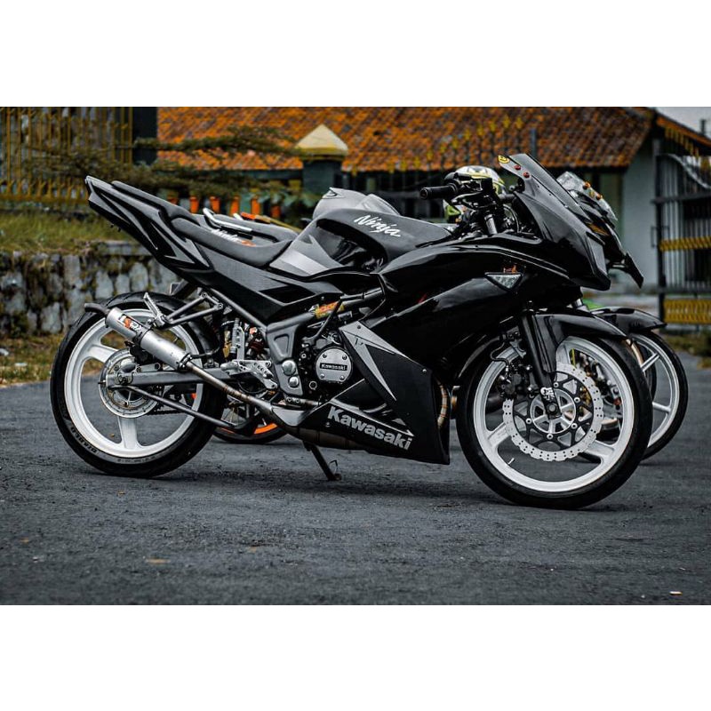 Jual Striping Lis Sticker Standar Ori Kawasaki Ninja RR 2012 Hitam ...