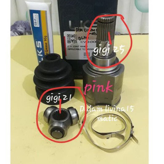 Jual CV Joint Dalam As Roda Depan Dalam Nissan Livina1500cc Matic AT | Shopee Indonesia