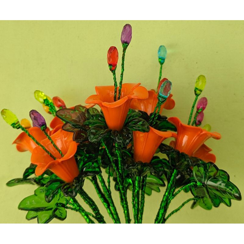 Jual bunga lili mini oren manik akrilik per tangkai | Shopee Indonesia