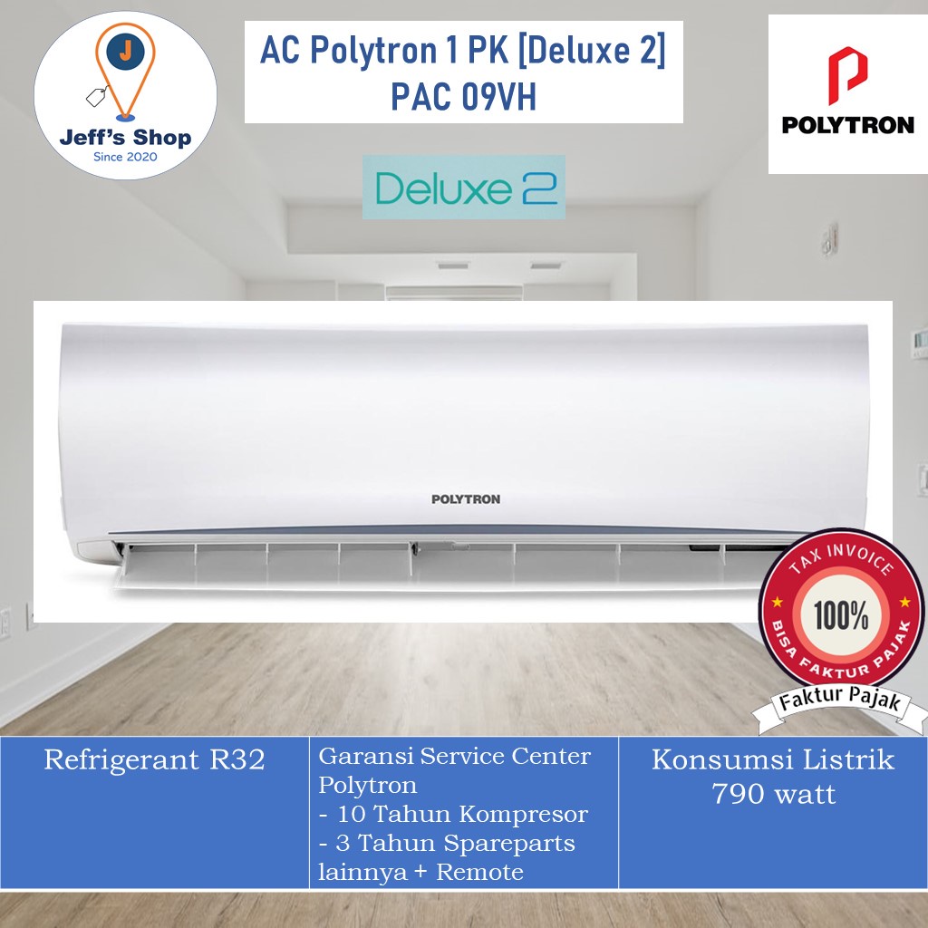 Jual Air Conditioner / AC Polytron 1 PK [Deluxe 2] PAC 09VH | Shopee ...