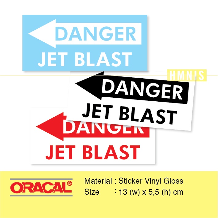 Jual Sticker Danger Jet Blast, Sticker Penerbang, Sticker Aviation ...
