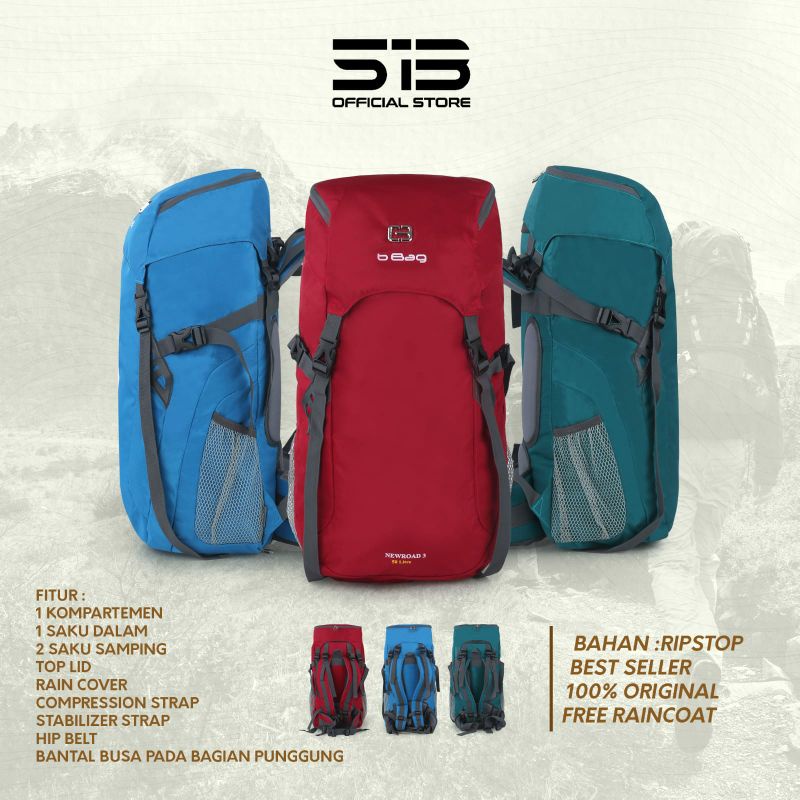 Jual ORIGINAL Tas Gunung | Tas Carrier 50 Liter Newroad 3 Pria Wanita ...