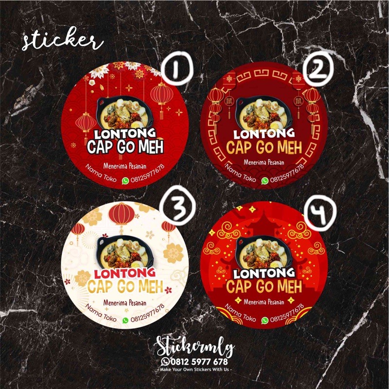 Jual STICKER LONTONG CAP GO MEH CAP GOMEH CHINESE | Shopee Indonesia