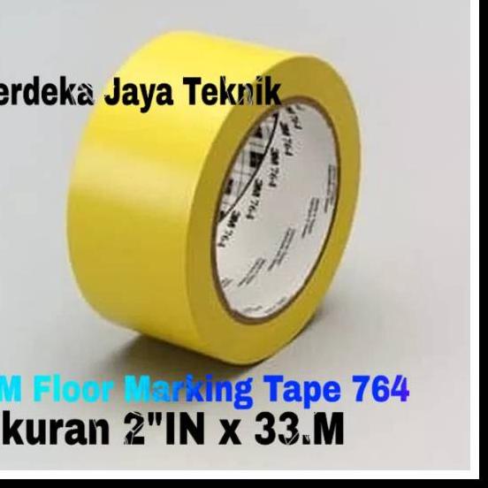 Jual Terbaru! Lakban Vinil Tape 764 3m Warna Kuning Floor Marking Tape Ukuran 48mm x 33.m ...