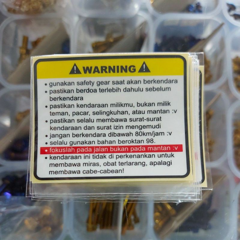 Jual stiker warning cabe | Shopee Indonesia