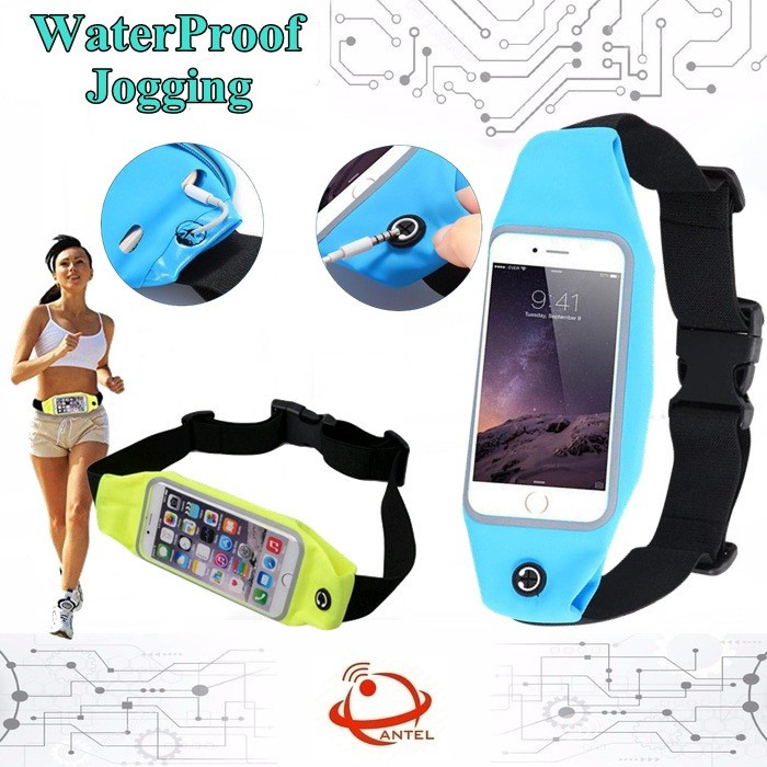 Jual Tas Jogging HP Belt Waterproof pinggang olahraga anti air hujan ...