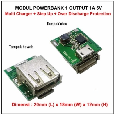 Jual Modul Power Bank PowerBank Charger module 5V 1A | Shopee Indonesia