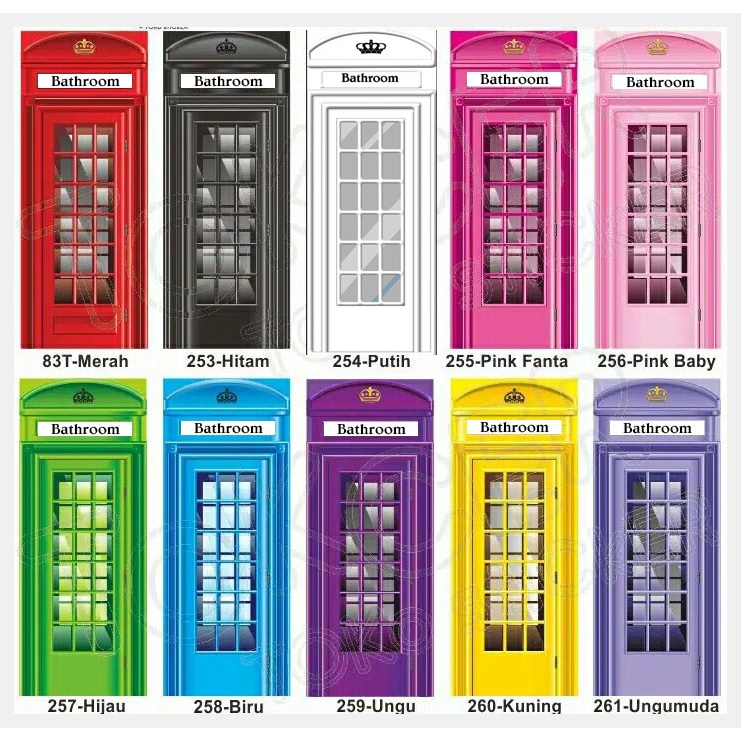 Jual STiker pintu kamar mandi telp | Shopee Indonesia